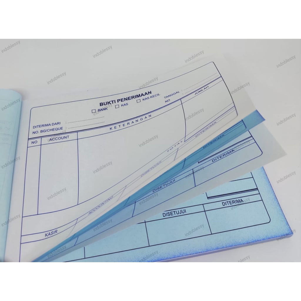 Jual BUKTI PENERIMAAN BANK Kas Masuk NCR 1/2 FOLIO 2 Rangkap Putih-Biru | Shopee Indonesia