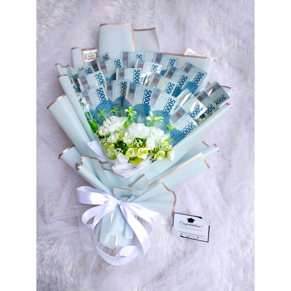 Jual Buket Uang Asli kelipatan 50k 100k Money Bouquet Bucket Duit ...