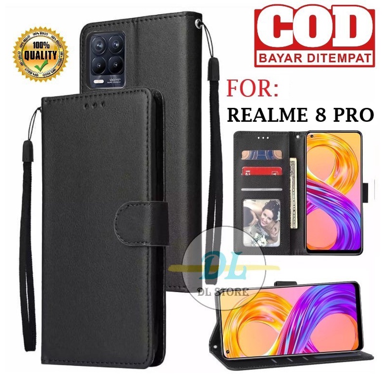 Jual CASE UNTUK REALME 8 PRO (6,4'' Inch) FLIP LEATHER CASE PREMIUM ...