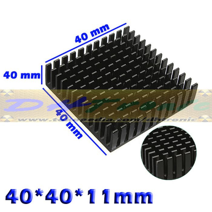 Jual HeatSink Black Radiator Cooling Block 40*40*11mm 40x40x11mm 12706 ...