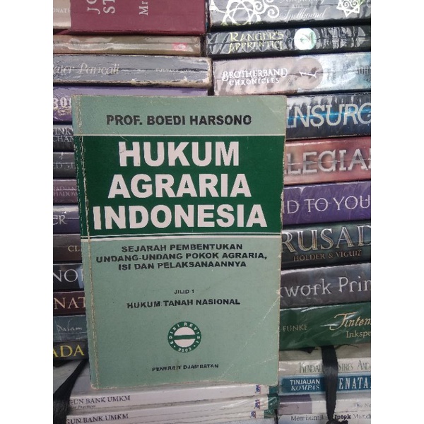 Jual ORIGINAL HUKUM AGRARIA INDONESIA Sejarah Pembentukan Undang-undang ...