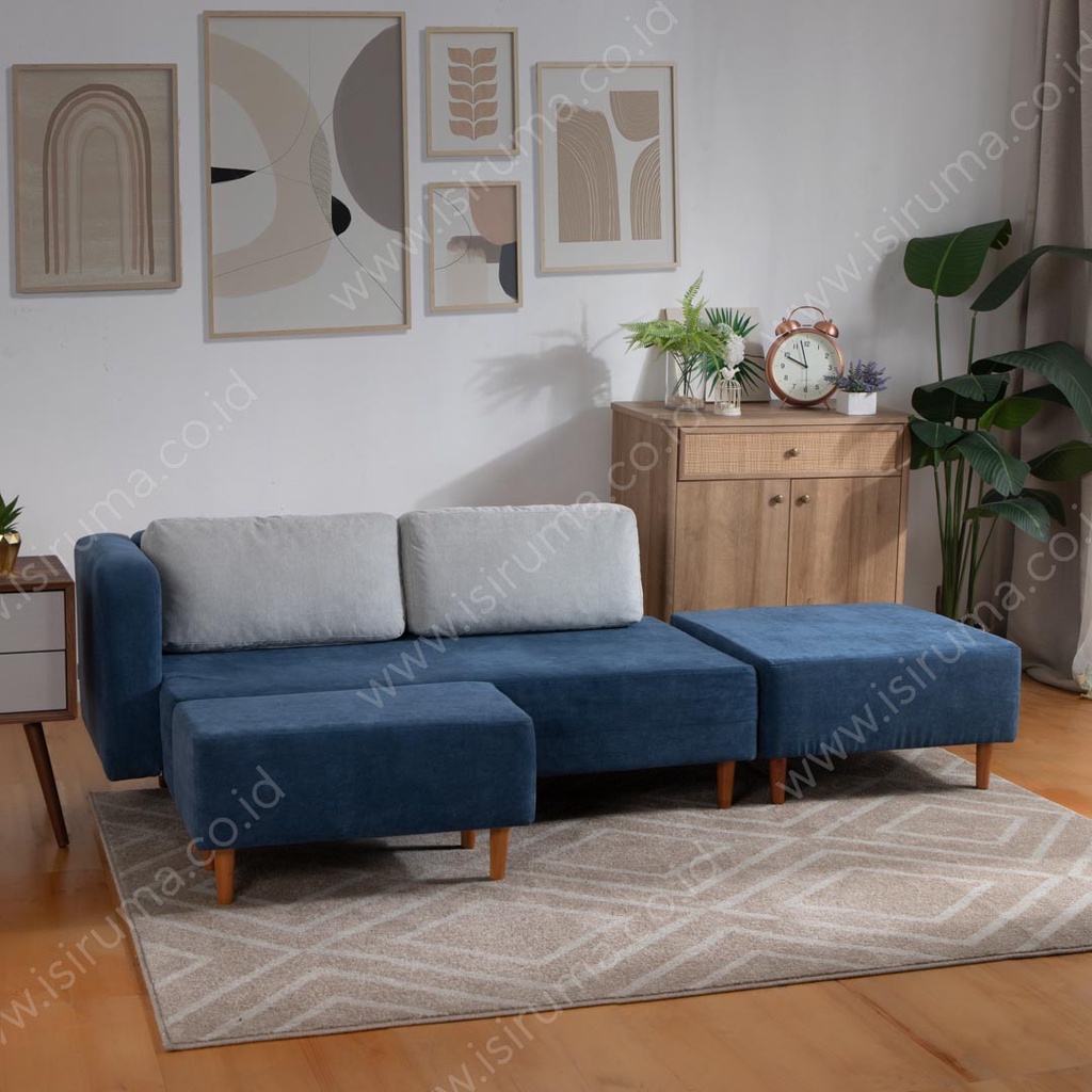Jual Kursi Tamu Sofa Dudukan Lounge Modular Kain Ottoman Minimalis ...
