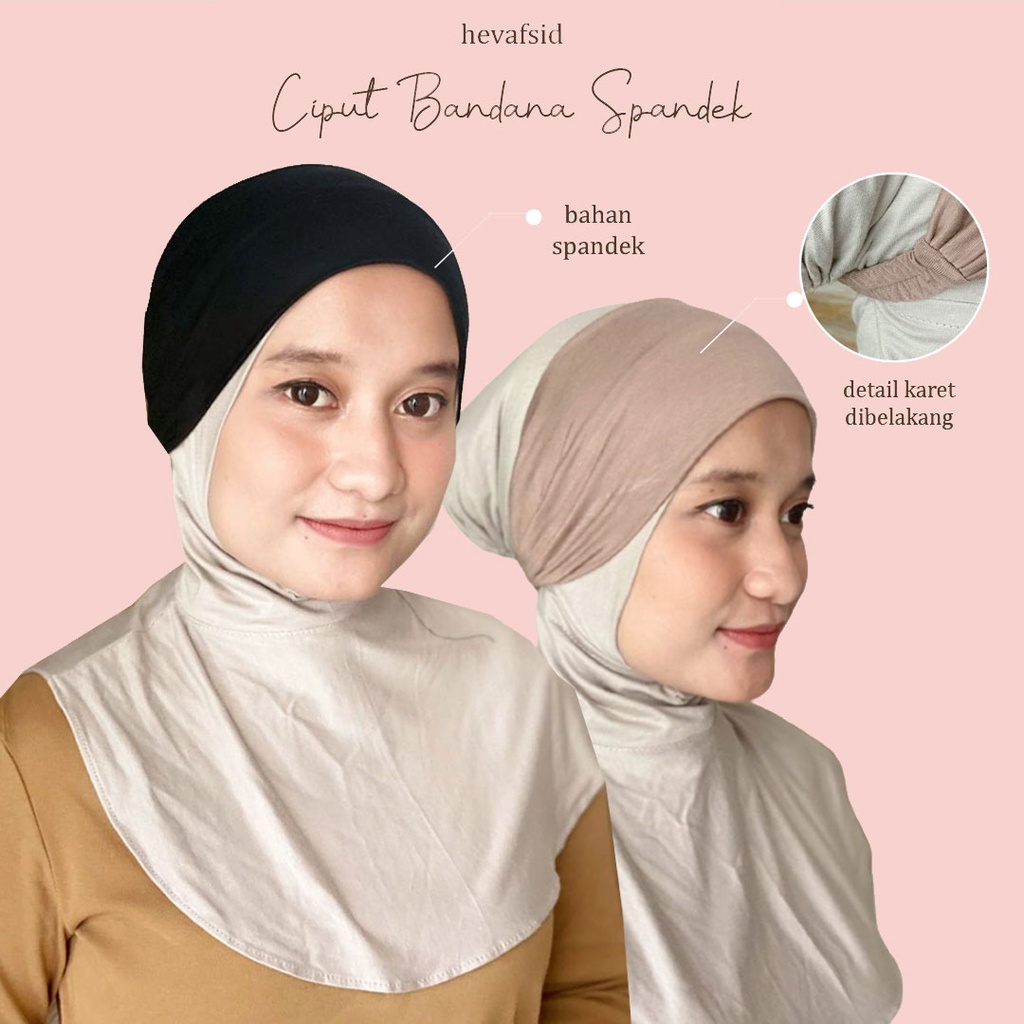 Jual Heva - Ciput Bandana/Ciput Bandana Karet/Daleman Hijab Rayon ...