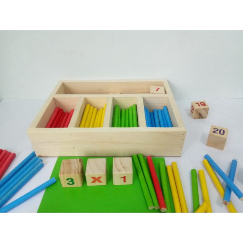 Jual mainan edukasi stik hitung APE alat belajar hitung anak | Shopee ...