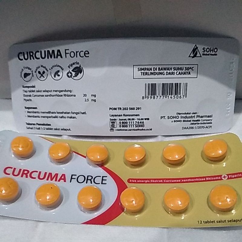 Jual Curcuma force perstrip isi 12 tablet | Shopee Indonesia