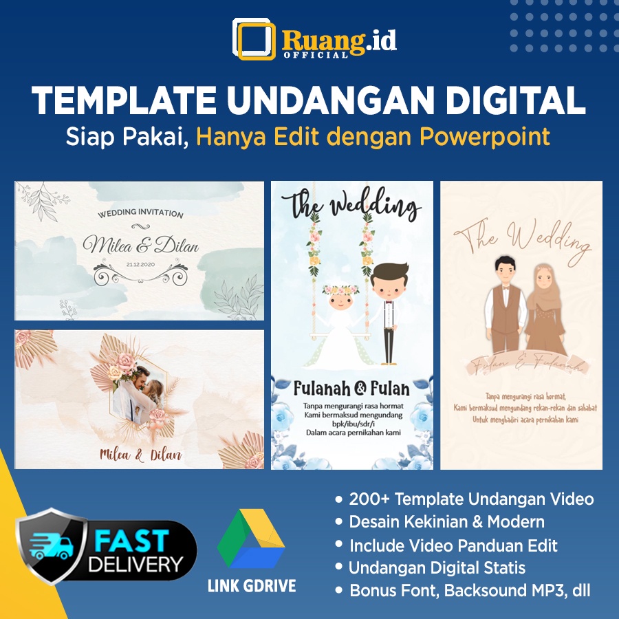 Jual TEMPLATE DESAIN UNDANGAN DIGITAL PPT KEKINIAN - UNTUK USAHA ...