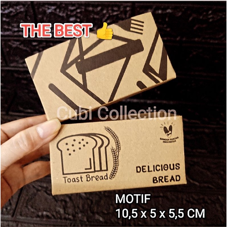 Jual BREAD TOAST BOX DUS KOTAK TRAY ROTI BAKAR SANDWICH KRAFT LAMINASI ...