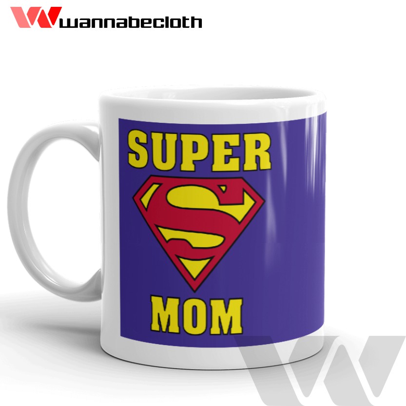 Jual Mug Custom Cetak Mug Gelas Mug Mama Hadiah Souvenir Mug Super Mom ...