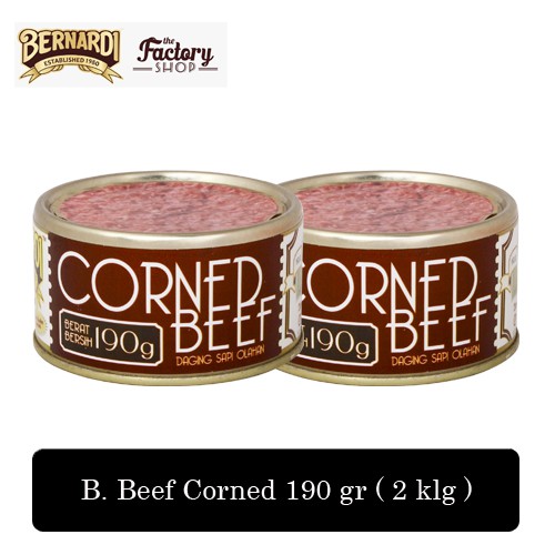 Jual [READY STOCK] Bernardi Corned Beef 190 gr ( 2 klg ) | Shopee Indonesia