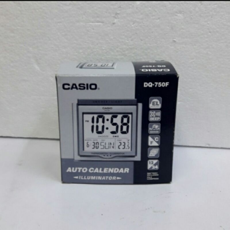 Jual CASIO DQ 750 F WITH ALARM KALENDER THERMOMETER ORIGINAL MANTAP ...