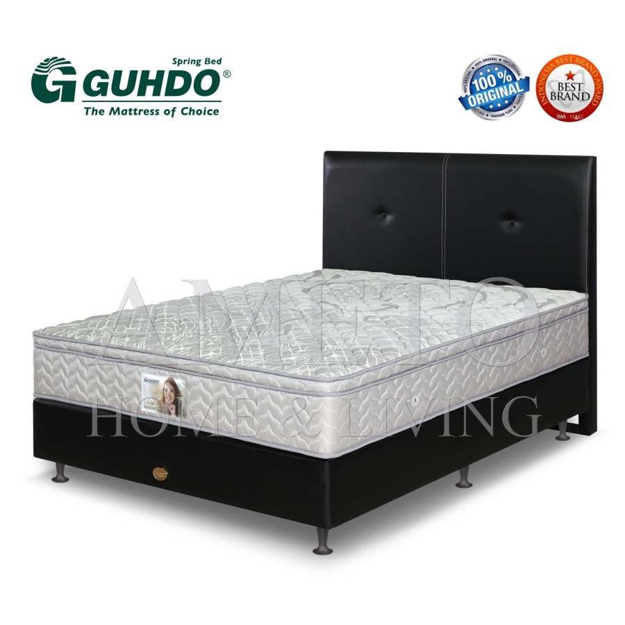 Jual Guhdo Springbed Standard Plush Top 200x200 Atlantic HB Sienna Full Set | Shopee Indonesia