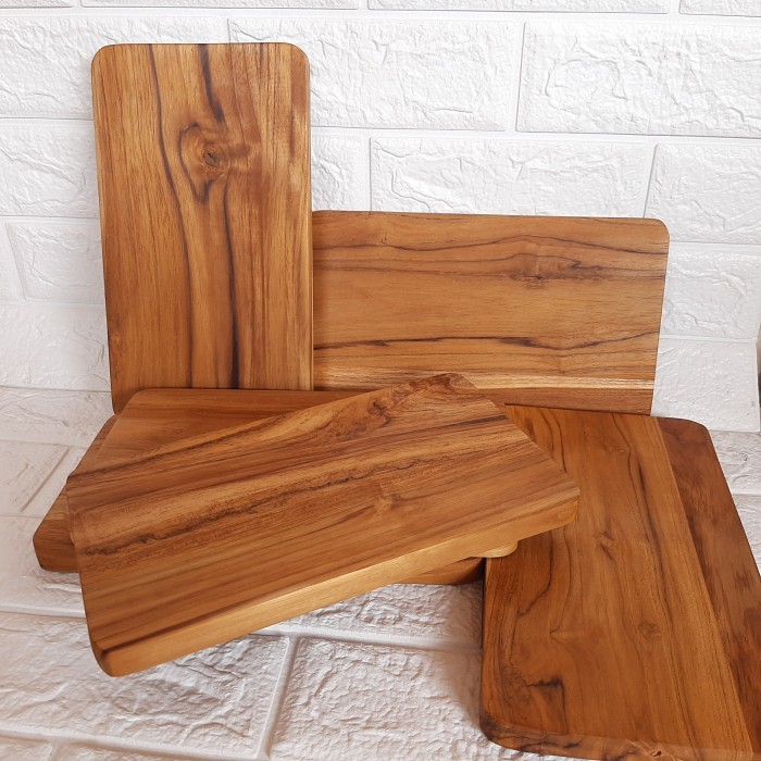 Jual Talenan Kayu Jati Asli Kuat Bentuk Persegi Panjang 26 x 15 x 2 cm ...