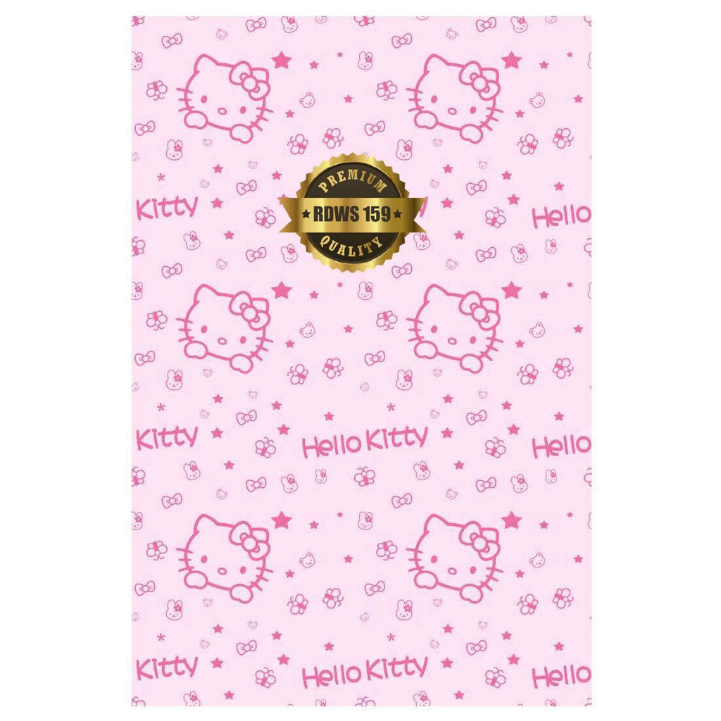 Jual Wallpaper Dinding Stiker Motif Hello Kitty Kepala Ukuran 45 cm x 10 meter | Shopee Indonesia