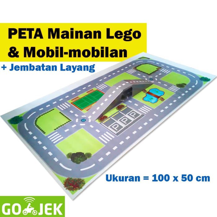 Jual Mainan Anak Peta (Maps) Jalanan untuk Lego, Mobil-mobilan, Balok ...