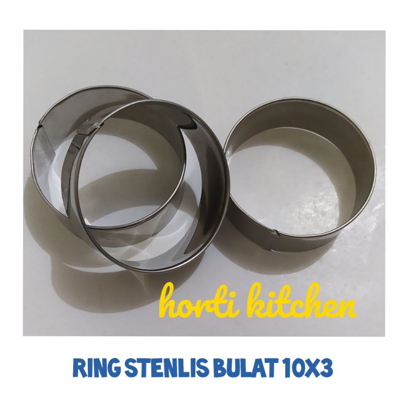 Jual cetakan roti burger / ring roti bulat / cetakan roti stenlis 10 cm ...