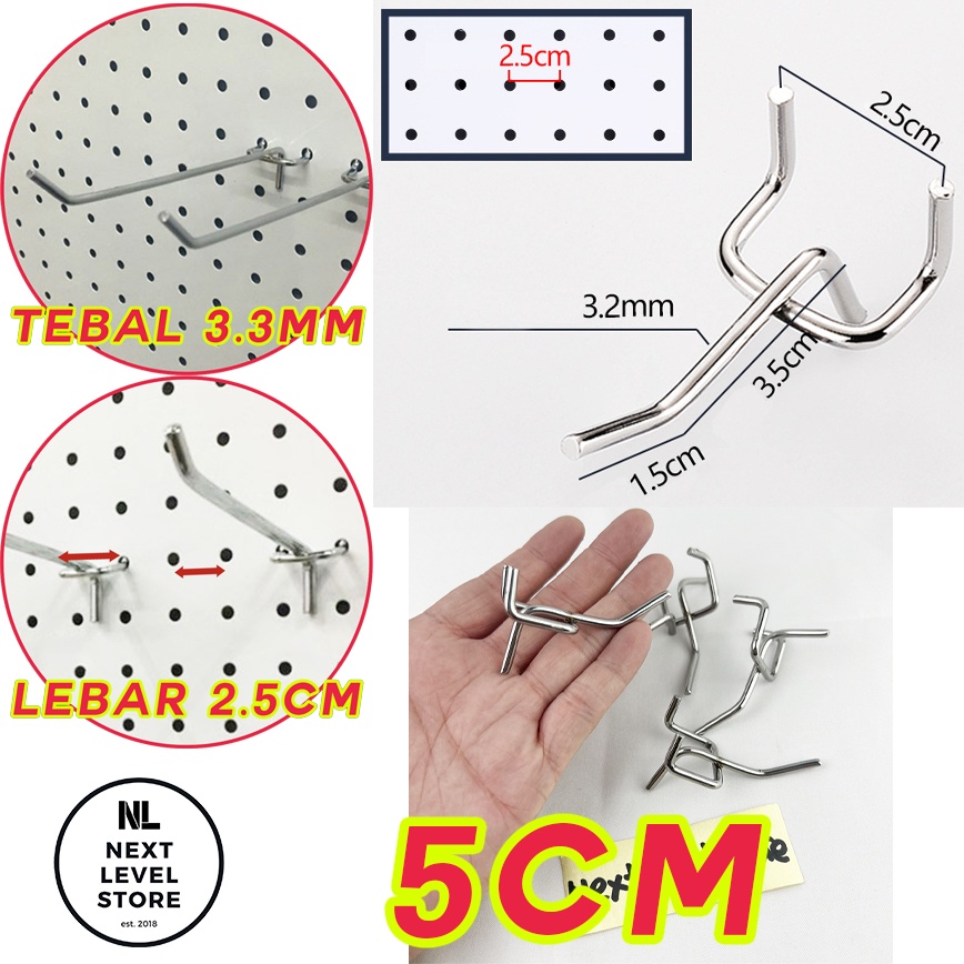 Jual Triangle Hook Ram Tripod 5 CM Display Besi Stainless TEBAL 3 mm ...