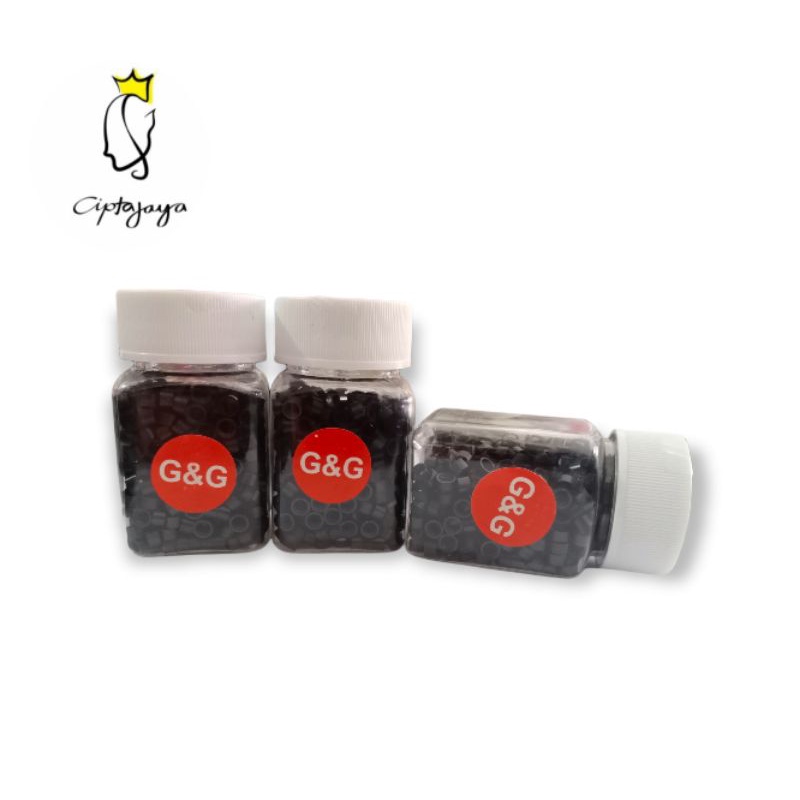 Jual Ring rambut extension lubang jumbo ukuran 0.5mm | Shopee Indonesia