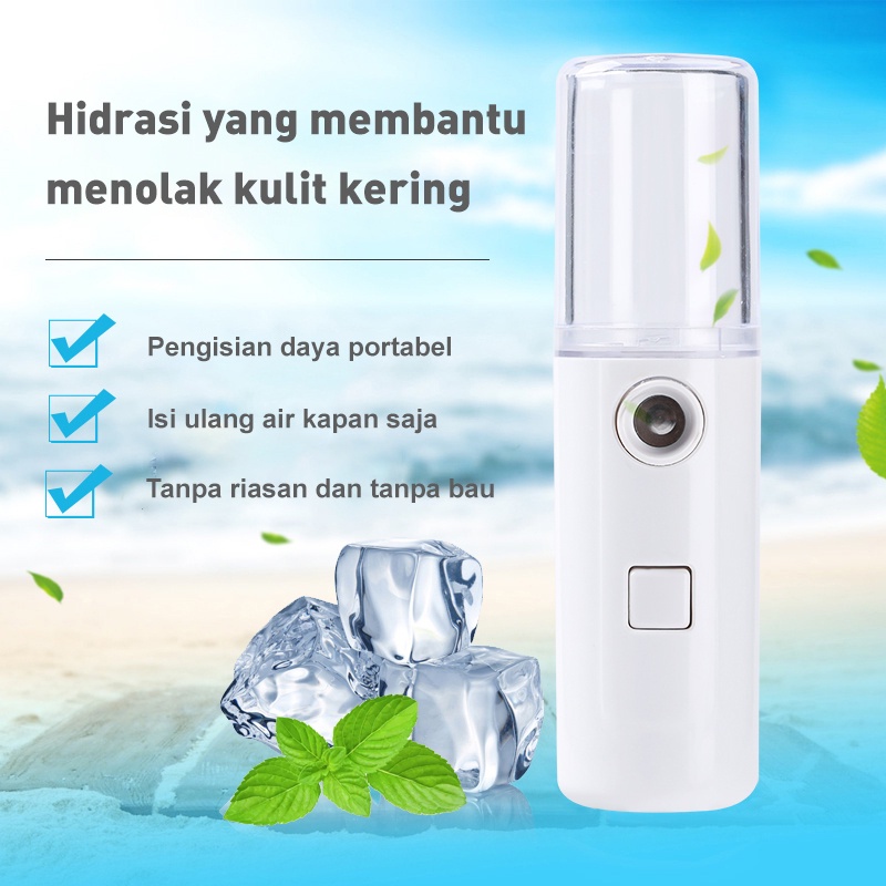 Jual Nano Spray Portable Mini USB Mist Pelembab Wajah/nano spray | Shopee Indonesia