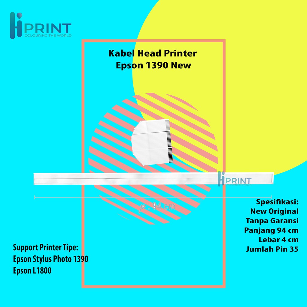 Jual Kabel Head Epson L1800 R1390 1390 NEW (1 Pair), Cable Head L1800 ...