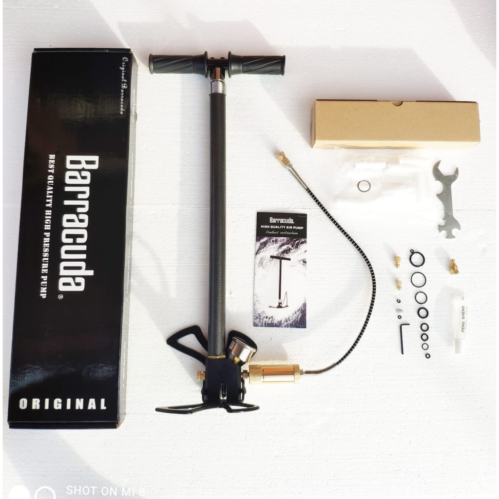 Jual POMPA PCP BARRACUDA 4 STAGE MANOMETER 6000 PSI STAINLES STEEL ...