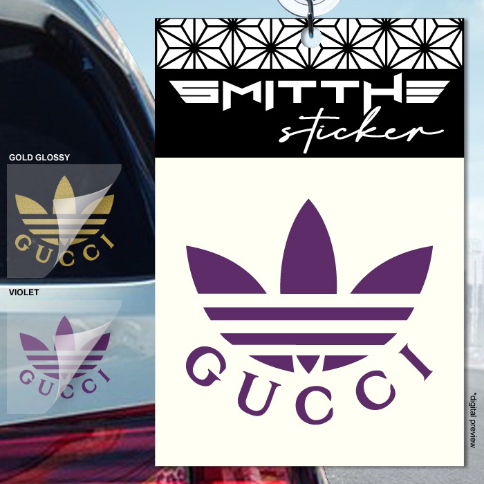 Jual Stiker adidas GUCCI Cutting Sticker Decal Waterproof untuk Mobil ...