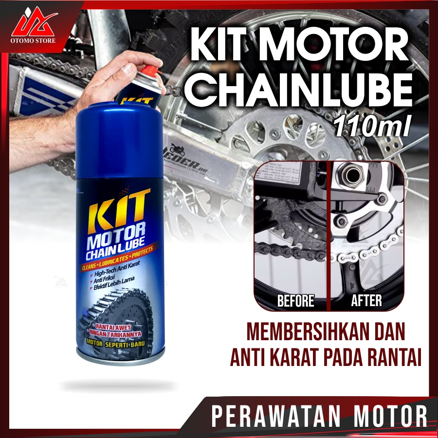 Jual Pelumas Rantai Motor Anti Karat Kit Chain Lube 110ml Pembersih ...