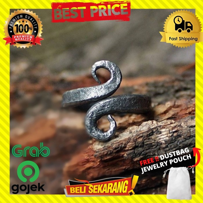 Jual CINCIN PRIA WANITA TITANIUM SIMBOL ULAR INFINITY NORDIC VIKING C187 | Shopee Indonesia