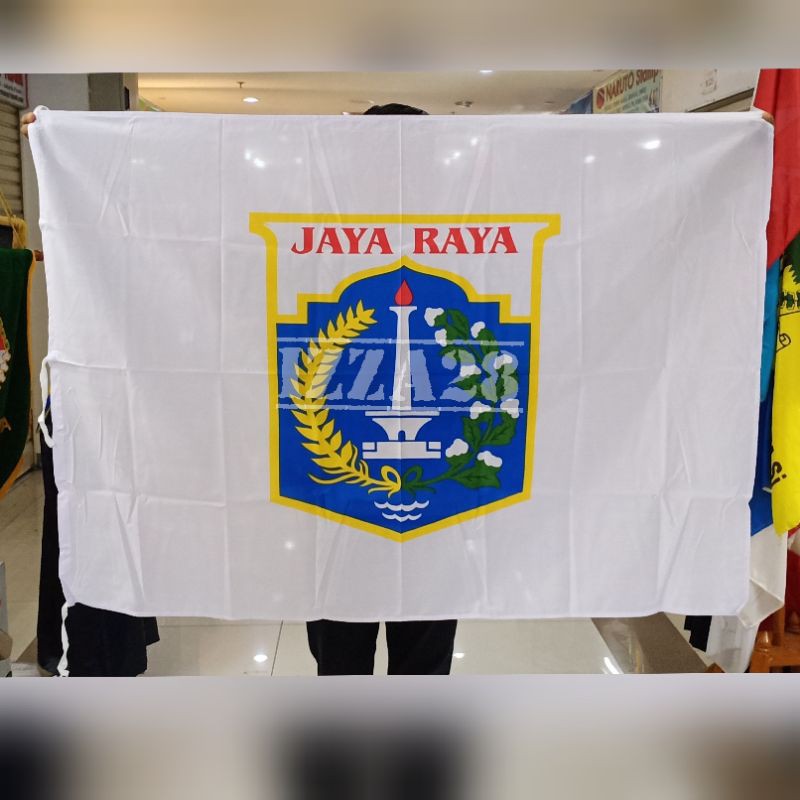 Jual bendera logo jayara atau DKI ukuran 90 cm x 135 cm untuk dalam ...