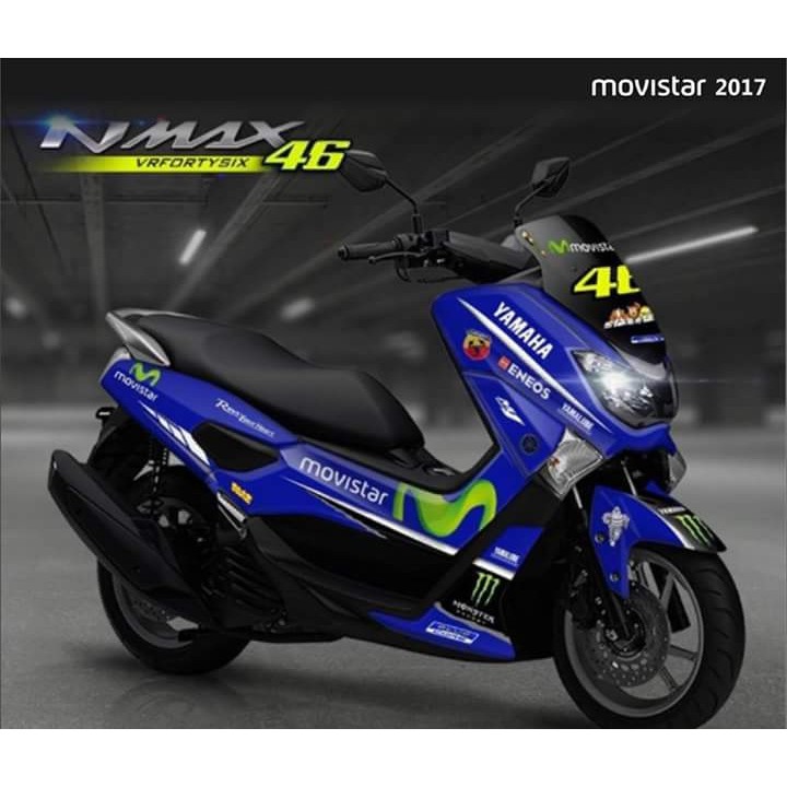 Jual Decal Nmax biru full body movistar | Shopee Indonesia