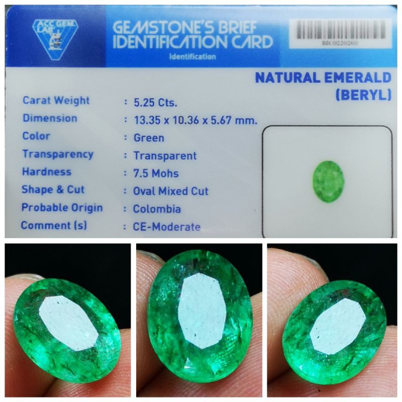 Jual Natural Emerald Beryl Zamrud Colombia Top Colour Big Size Plus ...