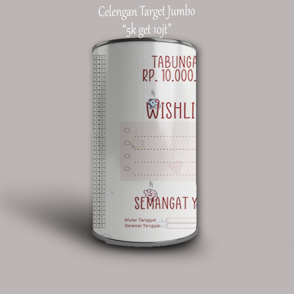 Jual Celengan Target Jumbo 5k Target 10jt Murah Celengan Target Buka ...