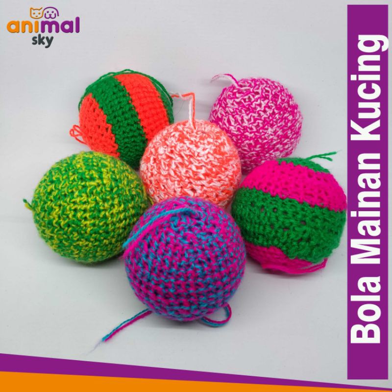 Jual Mainan Kucing Bola / Mainan Anak Anjing / Bola Mainan Kucing dan ...