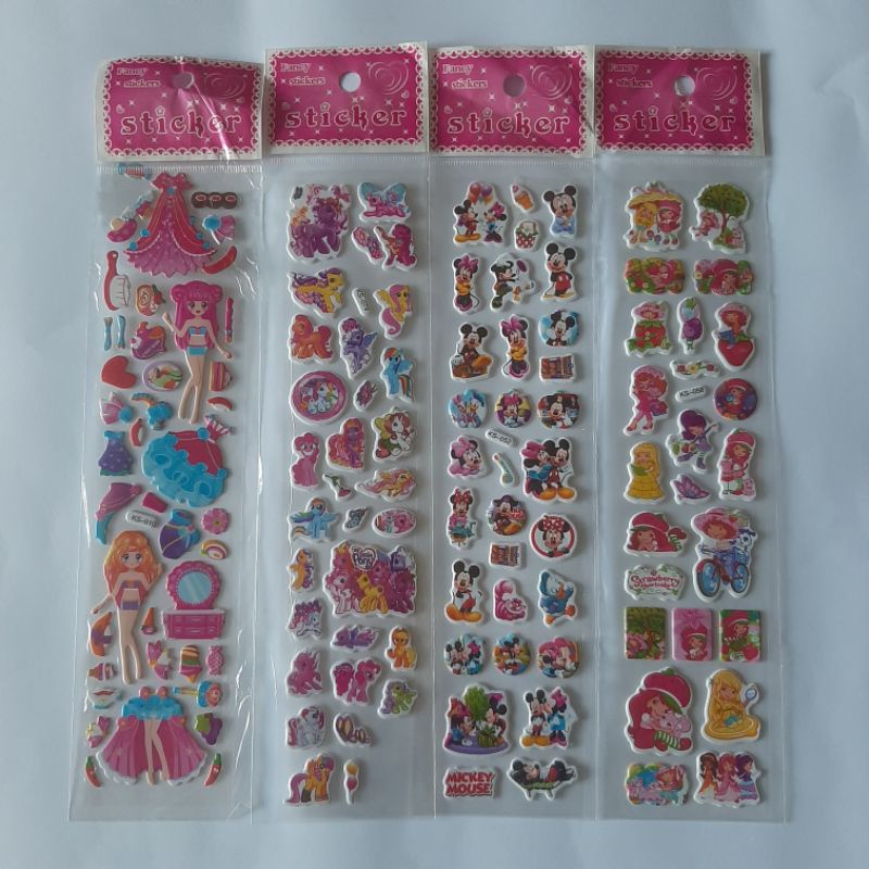 Jual Stiker 3D Emboss (timbul), Stiker Karakter, Stiker Murah untuk ...