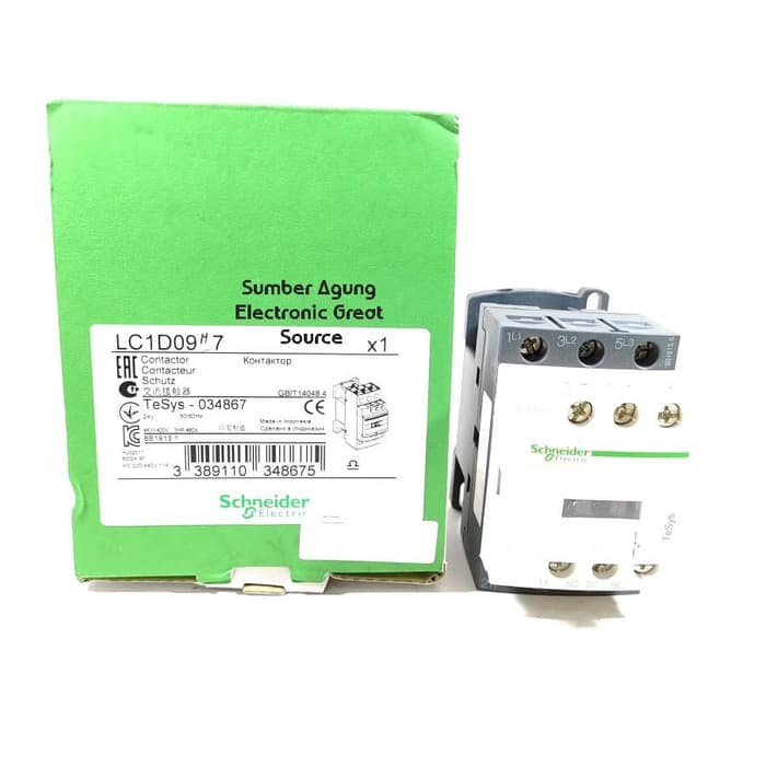 Jual LC1D09M7 LC1D09 Contactor 9A Schneider Electric Kontaktor Listrik LC1D | Shopee Indonesia