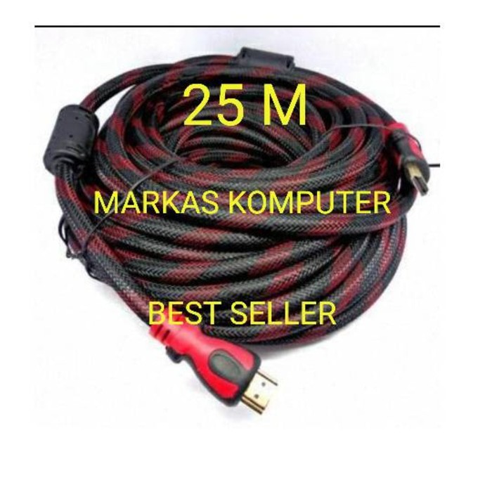 Jual Kabel HDMI 25 Meter Jaring / Kabel HDMI 25 M JARING HIGH QUALITY ...