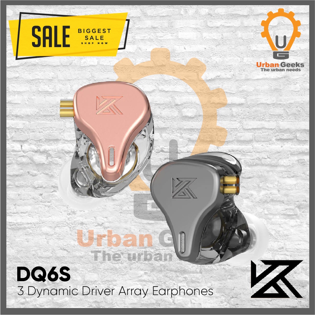 Jual Earphones IEM Professional KZ x HBB DQ6S HiFi Deep Bass With Mic ...