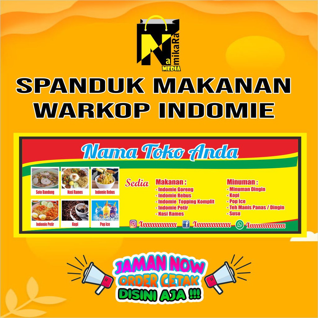 Jual Spanduk Banner Backdrop Indomie / Banner Indomie Goreng / Spanduk ...