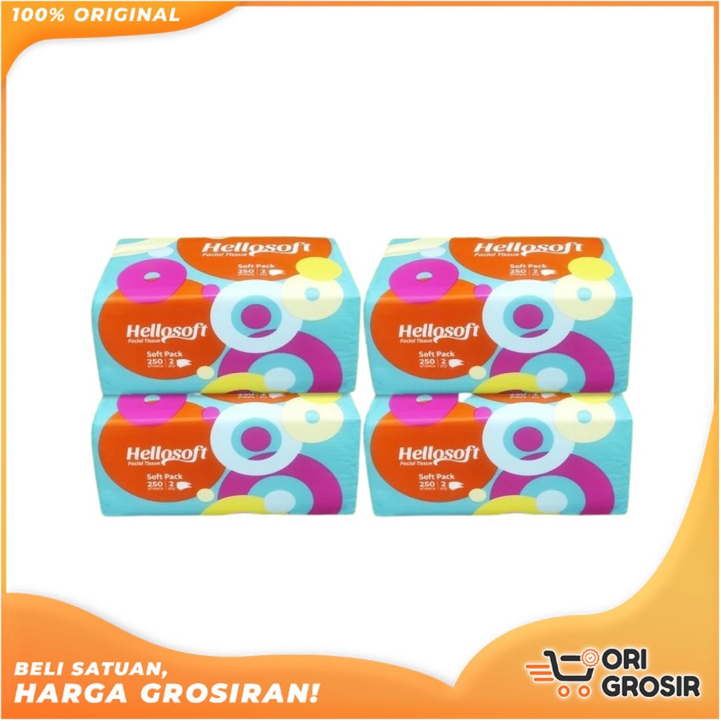 Jual ORI Grosir Hellosoft Facial Tissue | Tisu Wajah Hellosoft Soft ...