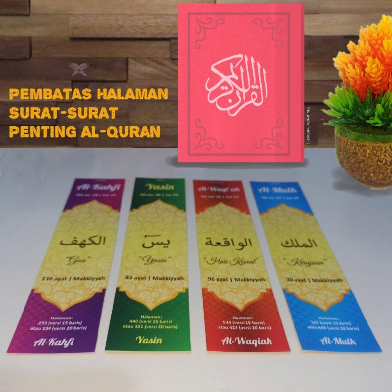 Jual Pembatas Halaman Surat-Surat Penting Al-Quran | Shopee Indonesia