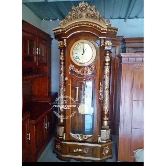 Jual Jam Hias Jati/ Jam Masjid Ukir/ Jam Berdiri Kayu Jati Jepara ...