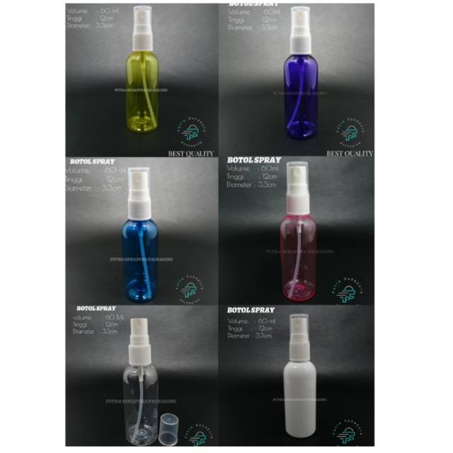Jual BOTOL SPRAY 60 ML BOTOL PARFUMP 60ML SPRAY PUTIH | Shopee Indonesia