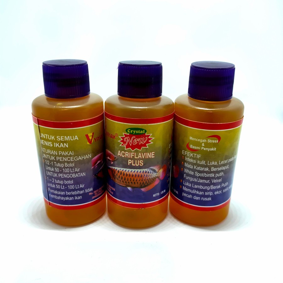 Jual Obat Kuning Acriflavine Plus Ikan Hias Obat Luka Sisik Ekor ...