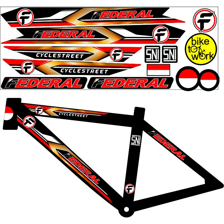 Jual SB-DECAL LIS STRIPING BUAT SEPEDAH POLET STIKER / STRIPING FEDERAL ...