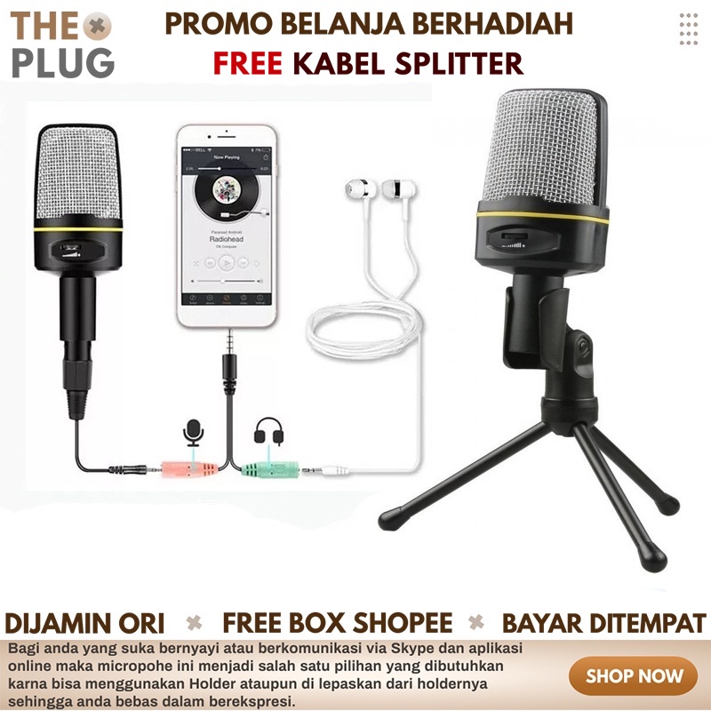 Jual Mikrophone Microphone Condenser Perekam Suara Youtuber Mic Podcast ...