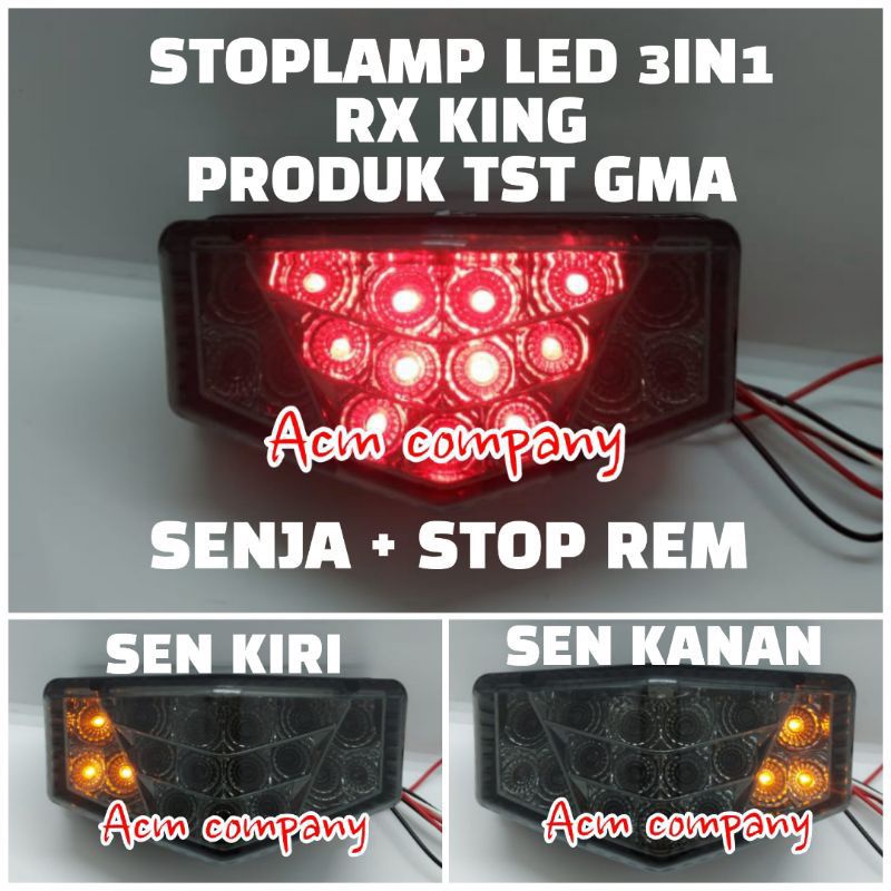 Jual GMA TST STOPLAMP LED 3IN1 RX KING / RXKING - LAMPU STOP LED RX KING NEW GMA TST | Shopee ...