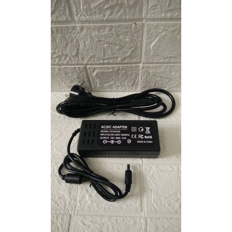 Jual AC/DC ADAPTER 24V 2.5A model: FX242500 Jek DC 5.5mm X 2.1mm - 2 ...