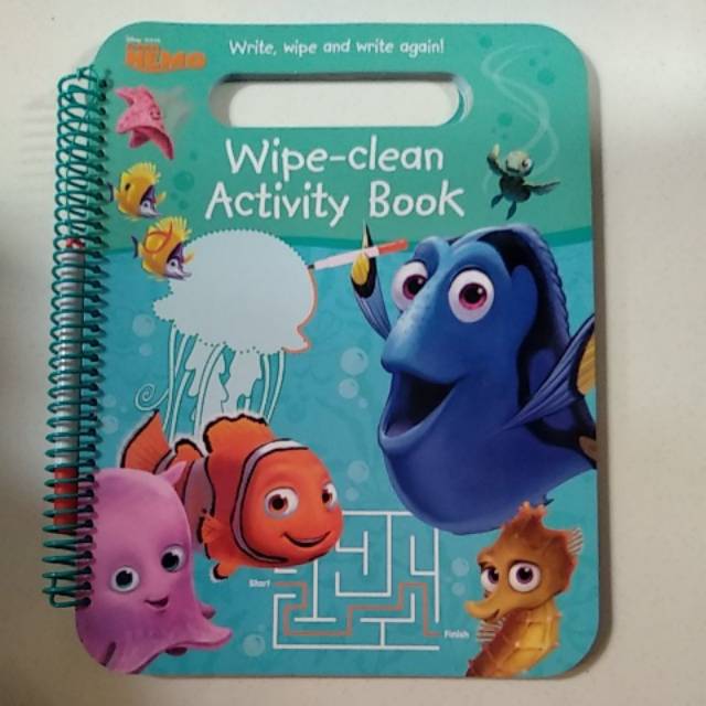 Jual Buku Finding Nemo Wipe - clean activity book | Shopee Indonesia