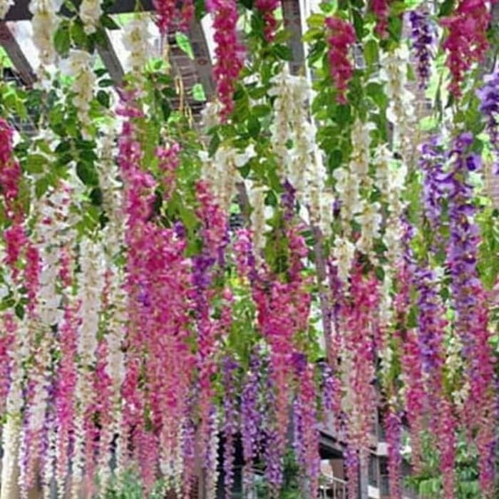 Jual Bunga plastik gantung Wisteria bunga dekorasi wedding Artificial ...