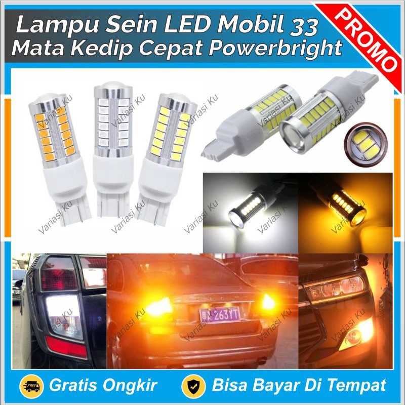 Jual LAMPU SEIN LED T20 MOBIL KEDIP CEPAT (SEN/RETING) POWER BRIGHT 33 ...