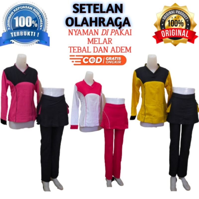 Jual Baju senam muslimah keren / baju olahraga / setelan olahraga ...
